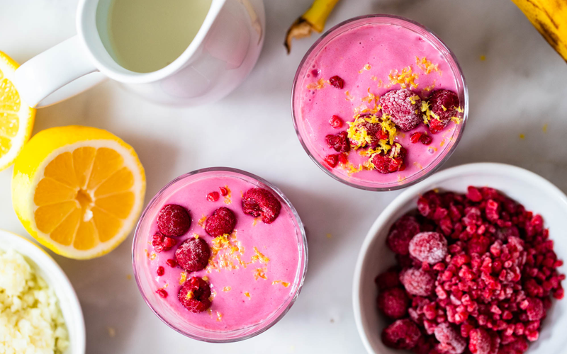 Raspberry Lemon Cake Shake | 310 Nutrition